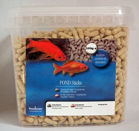 Fiskefoder, pondsticks, koifoder, størfoder, Audebo Havecenter